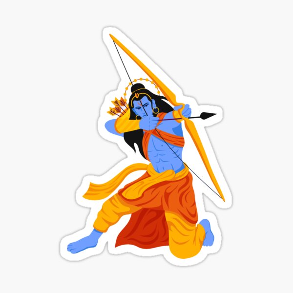 "Jai Shri Ram" Sticker for Sale by nsred001 | Redbubble