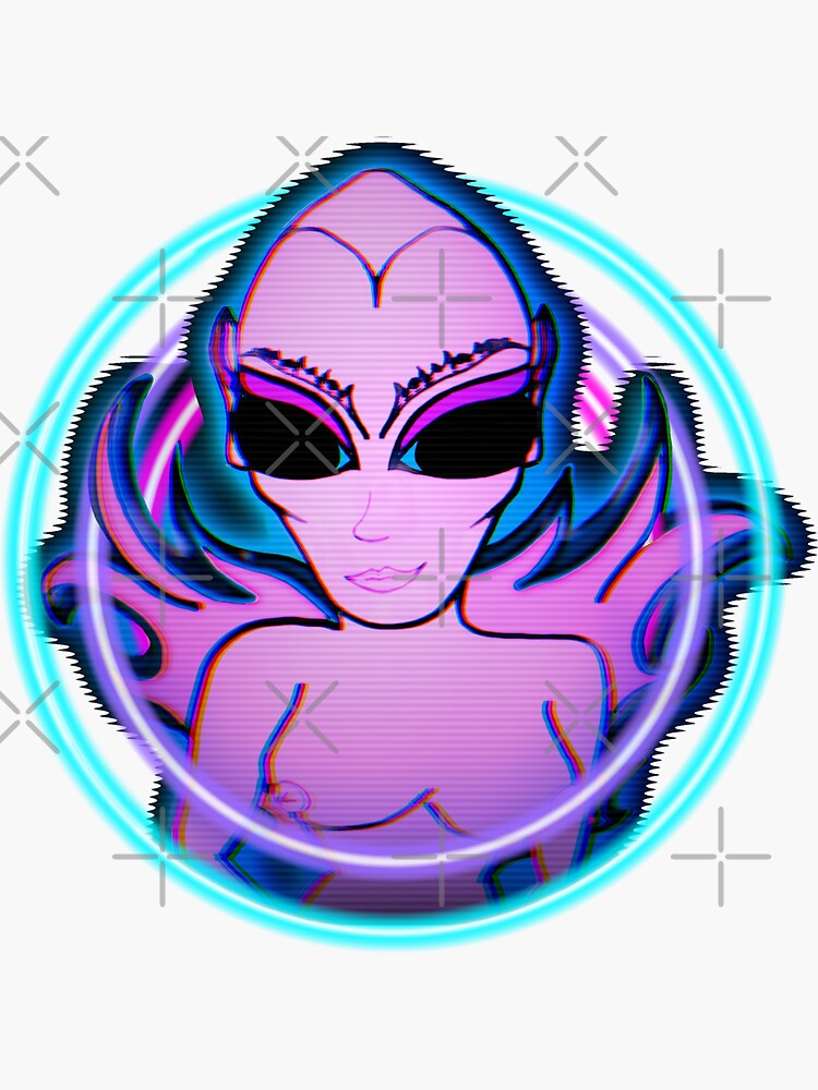 "Pink alien drip" Sticker for Sale by IndigoLove | Redbubble