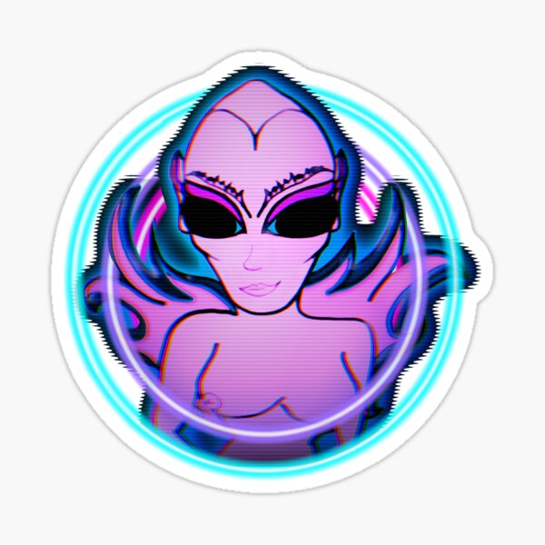 "Pink alien drip" Sticker for Sale by IndigoLove | Redbubble