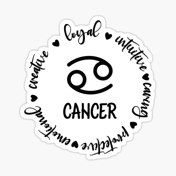 "Cancer Zodiac Sign" Sticker for Sale by The Cottage Cauldron | Redbubble