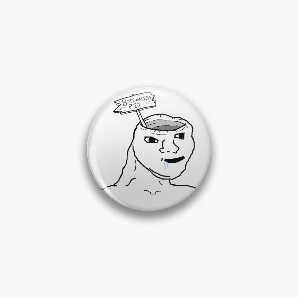 "Bottomless Pit Brainlet Wojak Meme Sticker" Sticker for Sale by ...