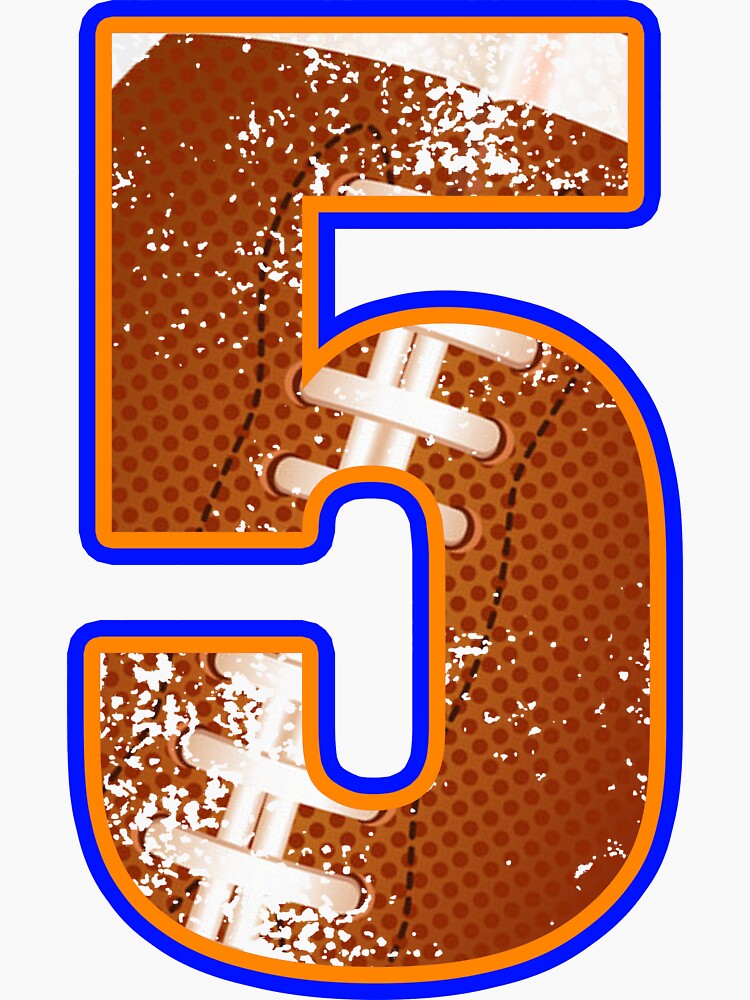 "American Football Player Number Five" Sticker for Sale by autlu ...