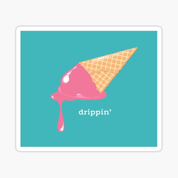 "Drippin' Ice-cream" Sticker by EmVivid | Redbubble