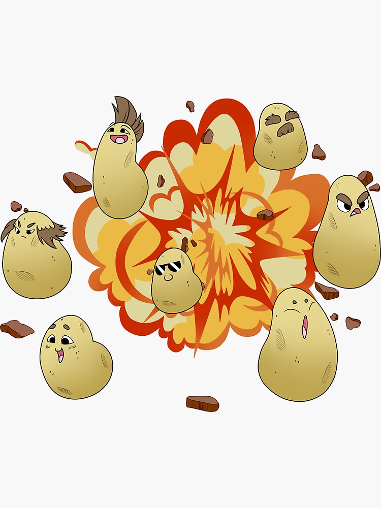 "Potato Boom" Sticker for Sale by SmartShop7 | Redbubble