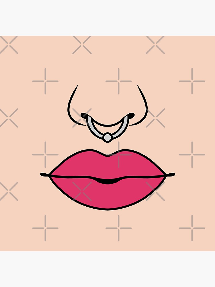 "I Have A Nose Ring Design" Sticker by jo-si-pa | Redbubble