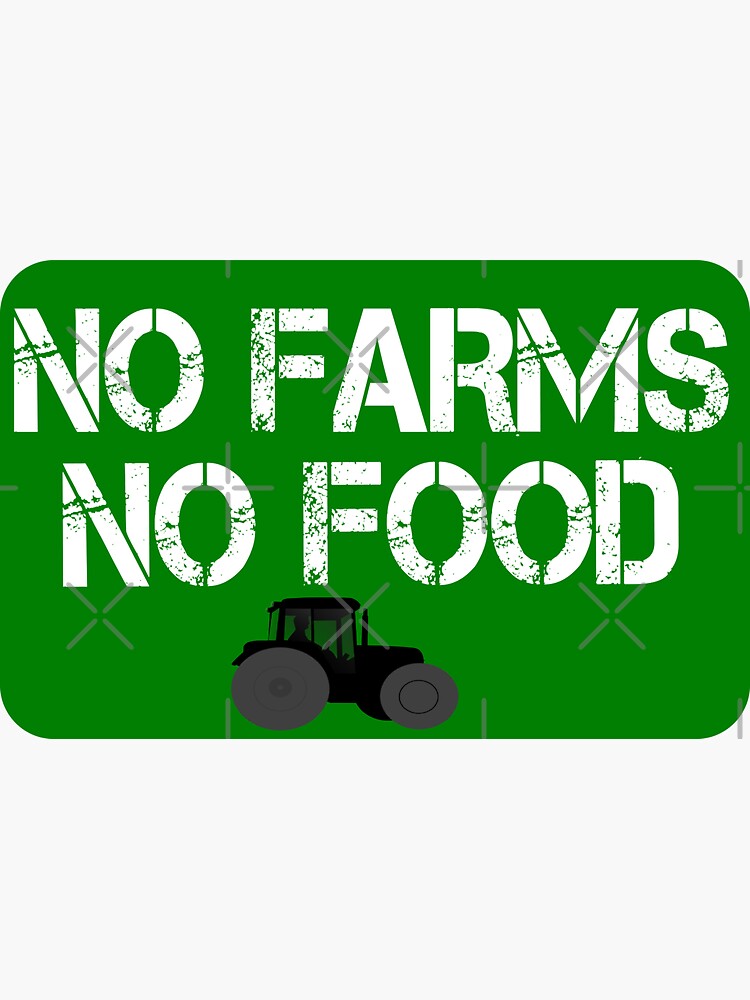 "No Farms No Food" Sticker for Sale by omardaoudi | Redbubble