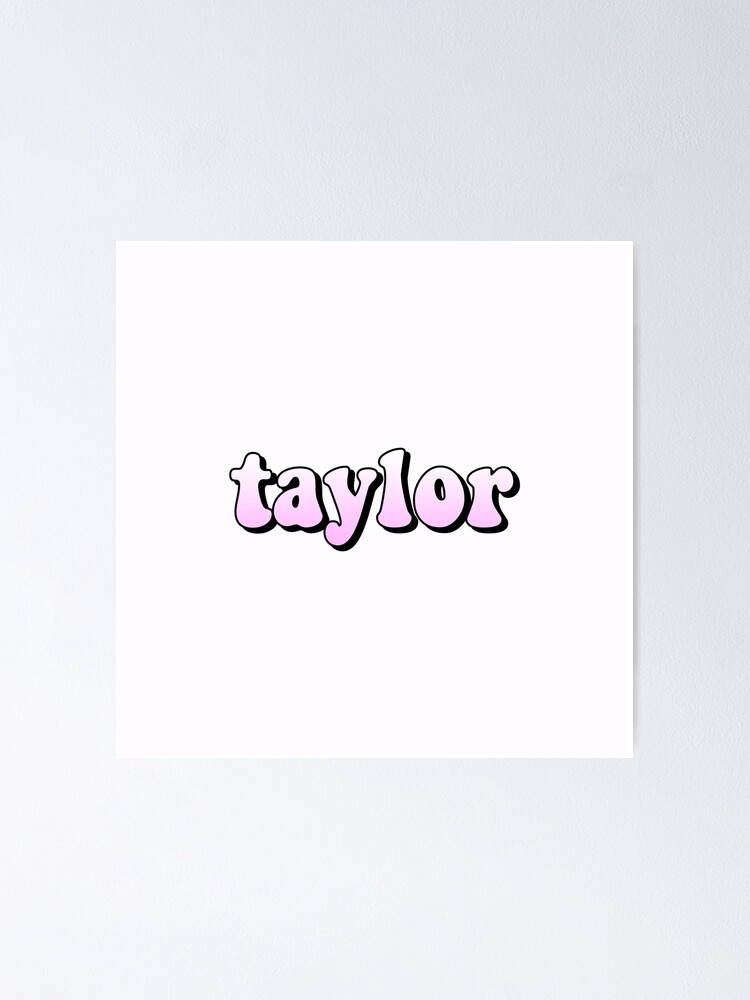 "aesthetic pastel pink gradient taylor name" Poster by STAR10008 ...