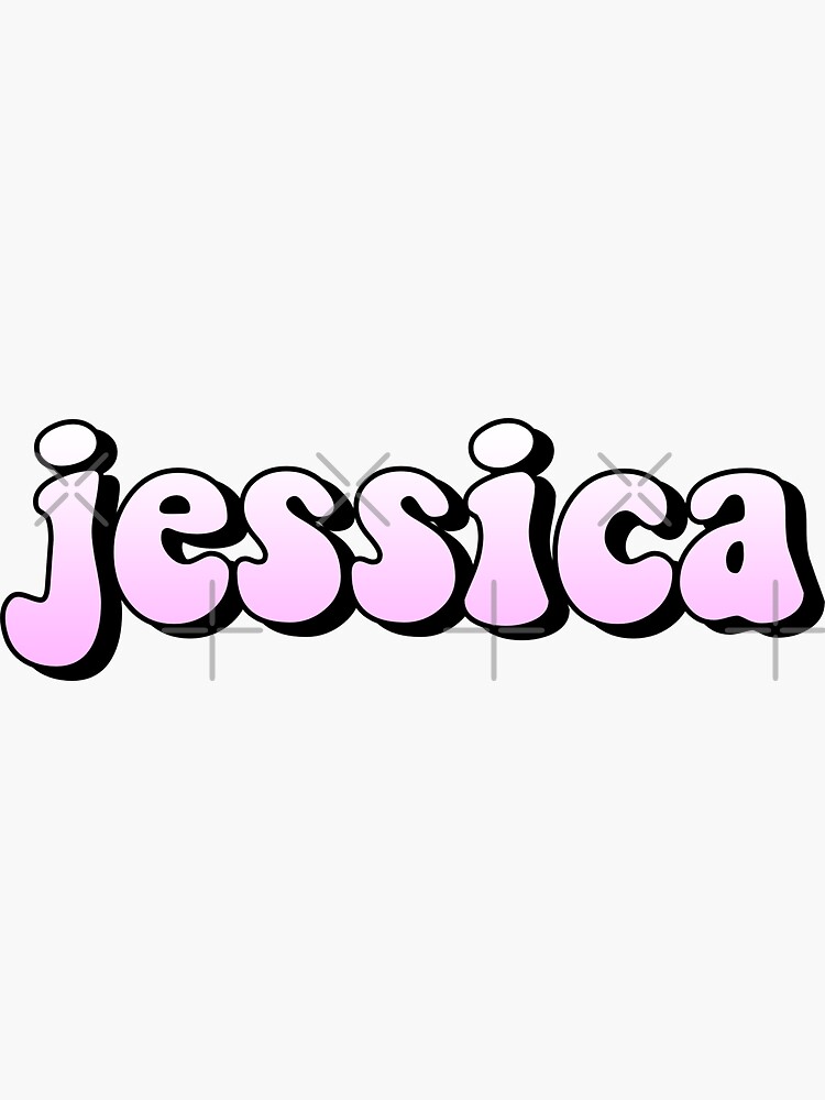 "aesthetic pastel pink gradient jessica name" Sticker for Sale by ...