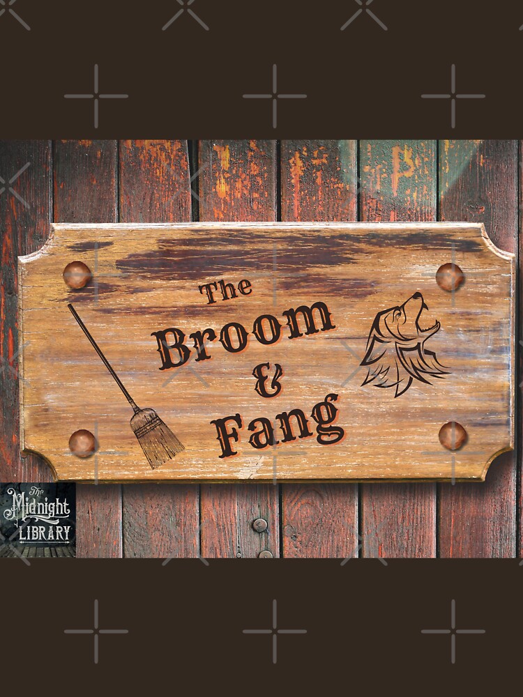 "The Broom & Fang Wooden Sign Pub Logo!" T-shirt for Sale by ...