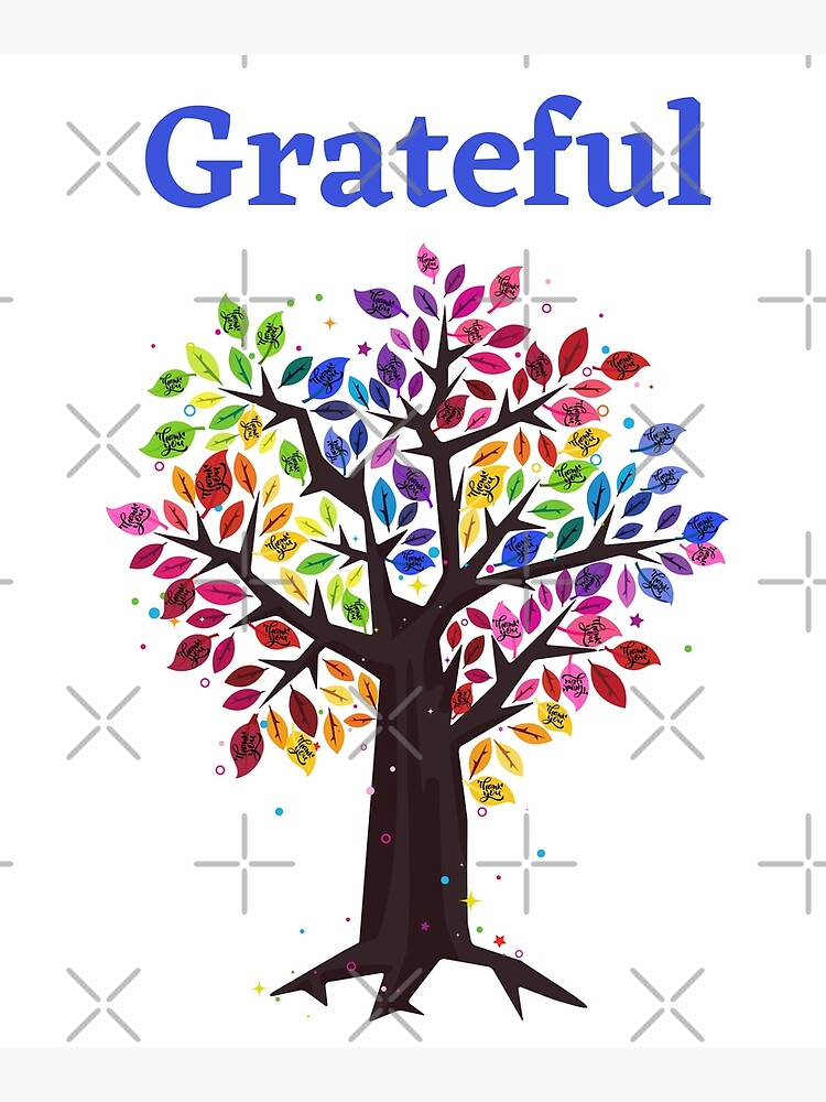Póster «Cita agradecida: árbol de agradecimiento» de happyquirkymuse ...