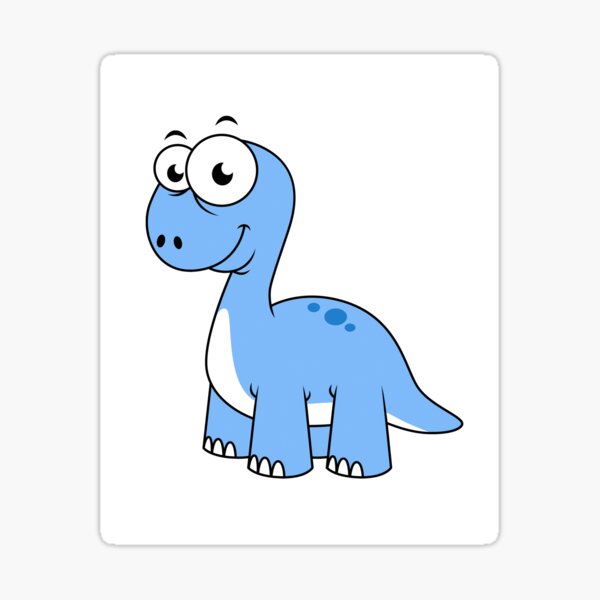 "Cute illustration of a Brontosaurus." Sticker for Sale by ...