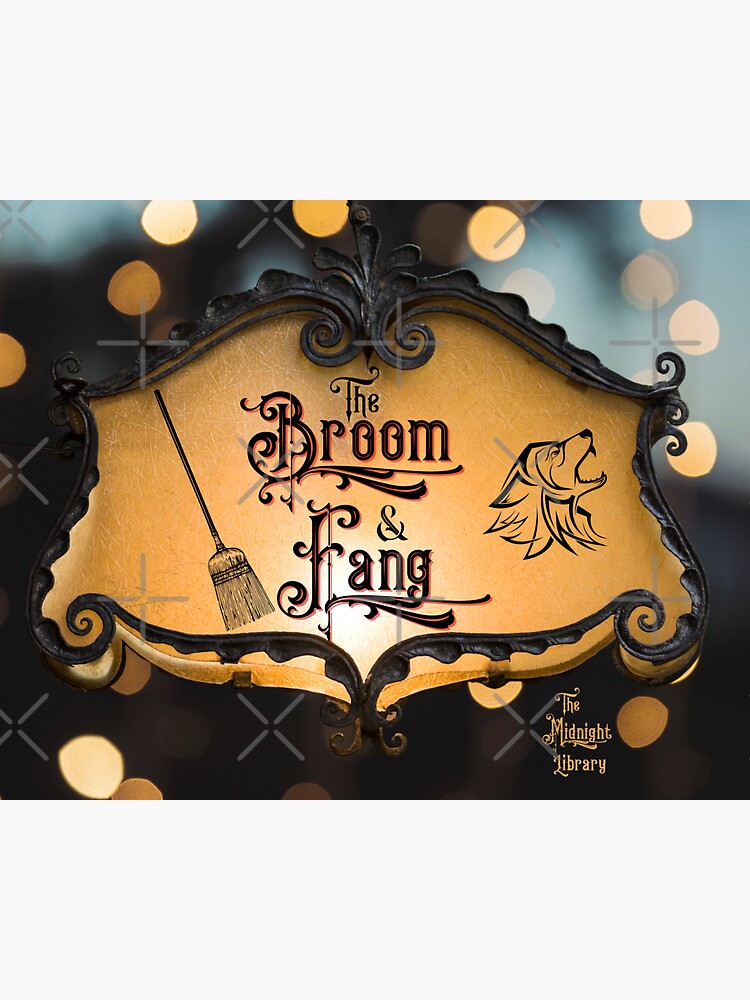 "The Broom & Fang Lighted Sign Pub Logo!" Sticker for Sale by ...
