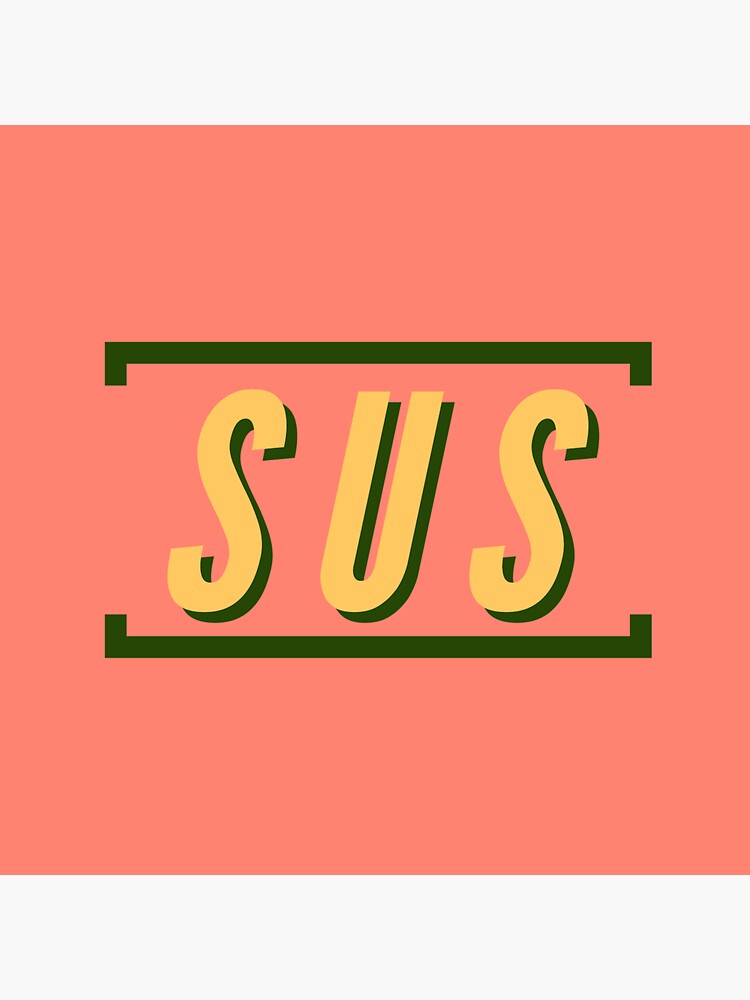 "SUS Green W/Pink Skinny " Sticker for Sale by AaryanPal | Redbubble
