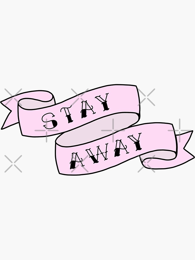 "Stay Away Old School Tattoo" Sticker by designtobekind | Redbubble
