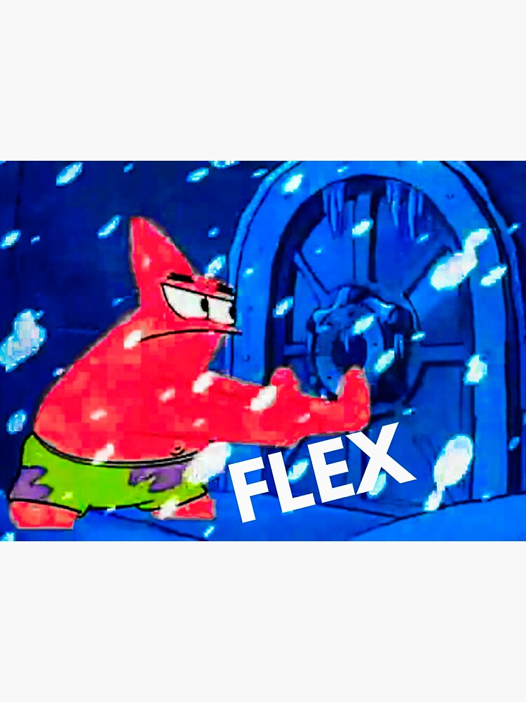 "Patrick Star Flex Game" Sticker by cacovell | Redbubble