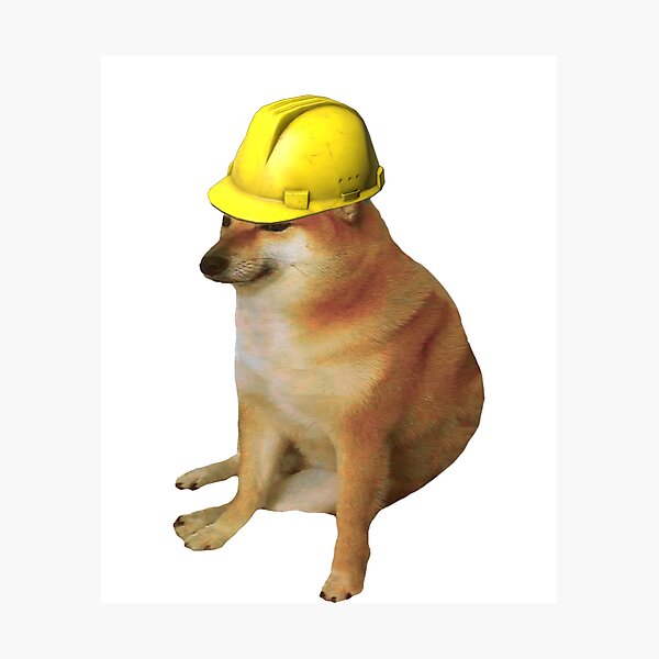 "Construction Cheems " Photographic Print for Sale by SciathDe | Redbubble