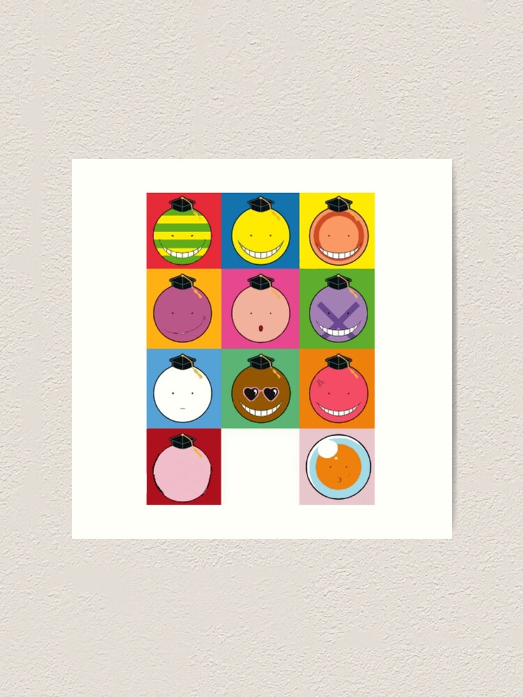 "Assassination Classroom , Koro Sensei all faces !" Art Print by ...