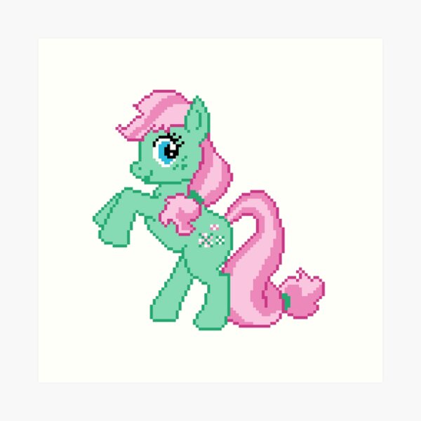 "My Cute Pony - Little Mint - Pixel Art MLP" Art Print by yisela ...