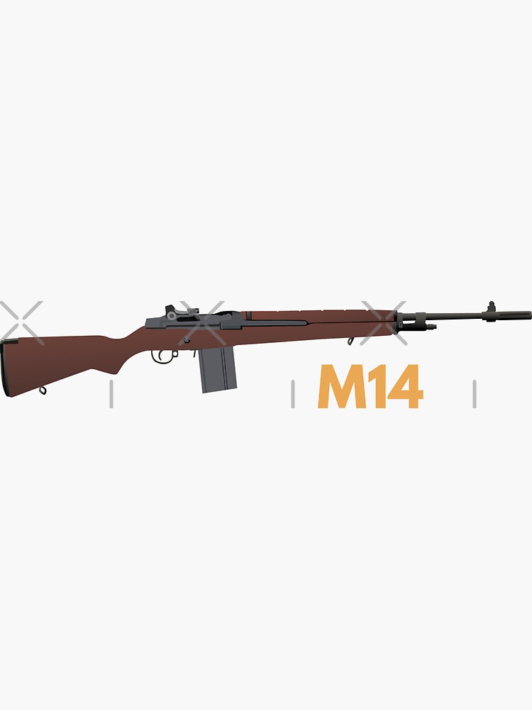 "M14 Rifle" Sticker for Sale by NorseTech | Redbubble