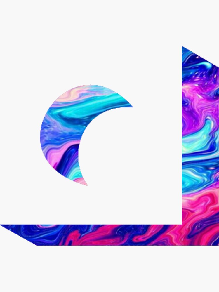 "Optical Illusion Glitch Moon" Sticker by TheveryGudMemes | Redbubble