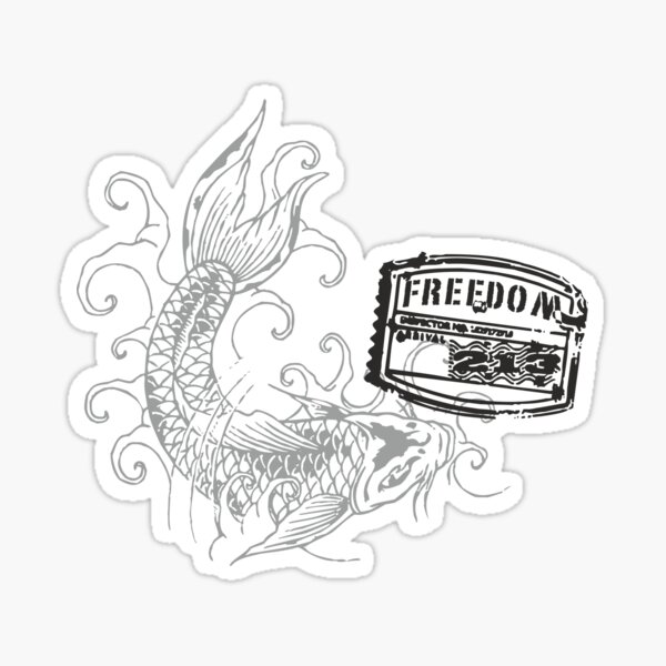 "Freedom" Sticker by Fozy-Shop-Tees | Redbubble