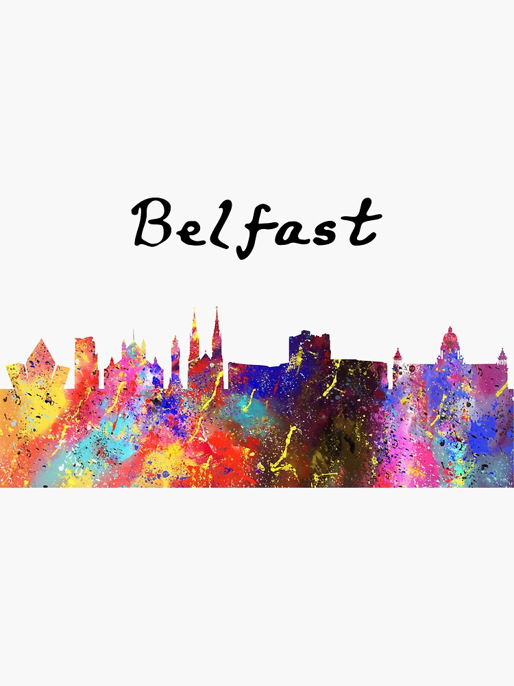 "Belfast Quote Art Design Inspirational Motivati" Sticker by ...