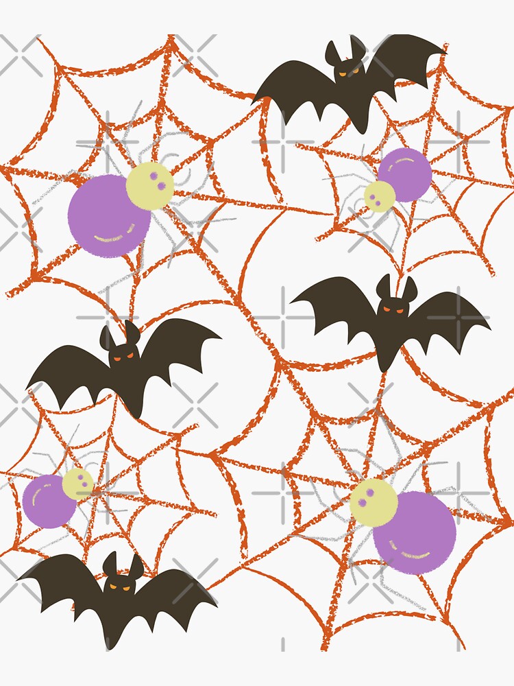 "Spooky Season Spiders and Bats and Webs, Oh My!" Sticker by ...