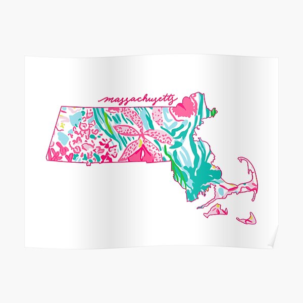 "Massachusetts State" Poster for Sale by MaddieGuyton | Redbubble