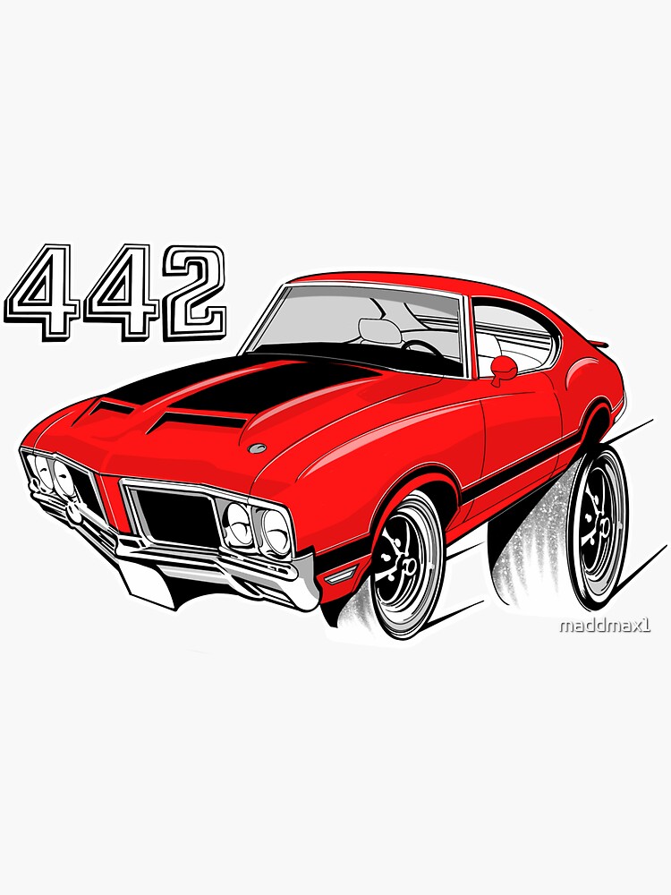 "1970 1971 1972 Olds 442 Cutlass Hardtop Hot Rod" Sticker for Sale by ...