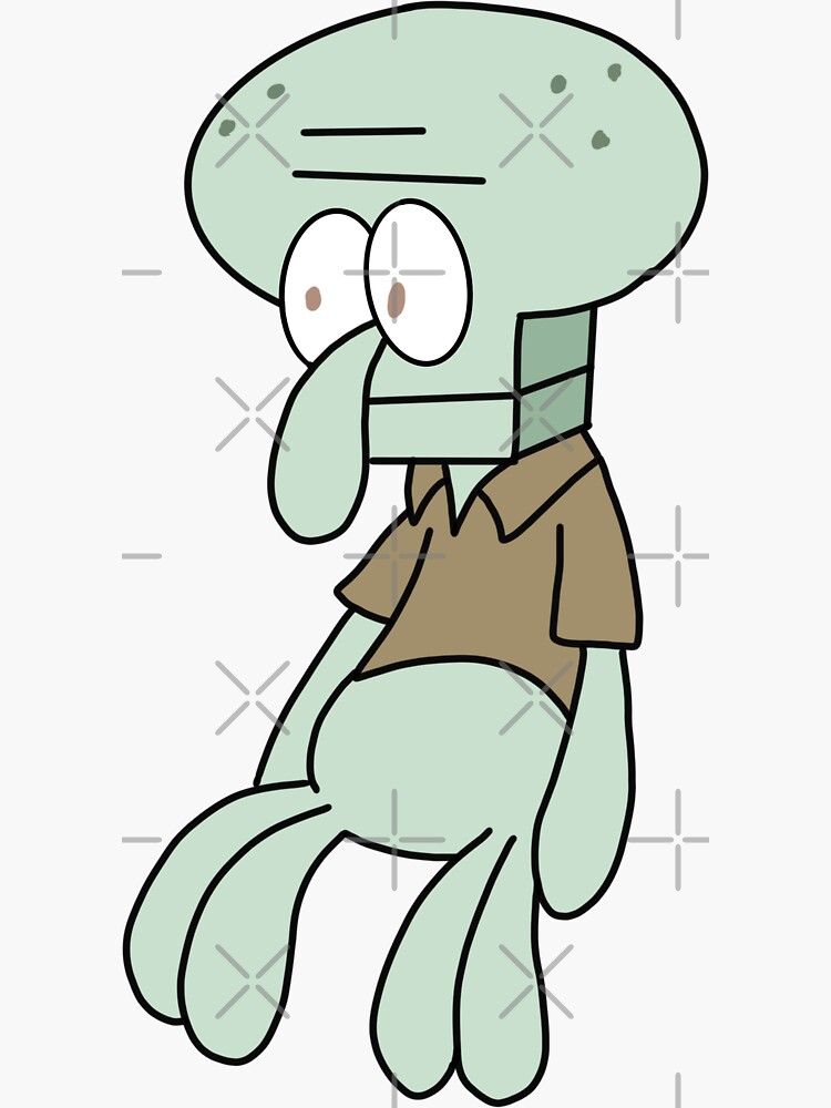 "mini squidward " Sticker by majinjoni | Redbubble