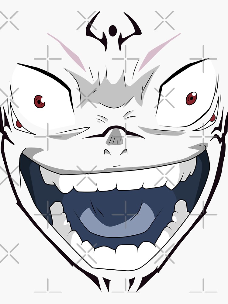 "Sukuna Face" Sticker for Sale by Meltey | Redbubble