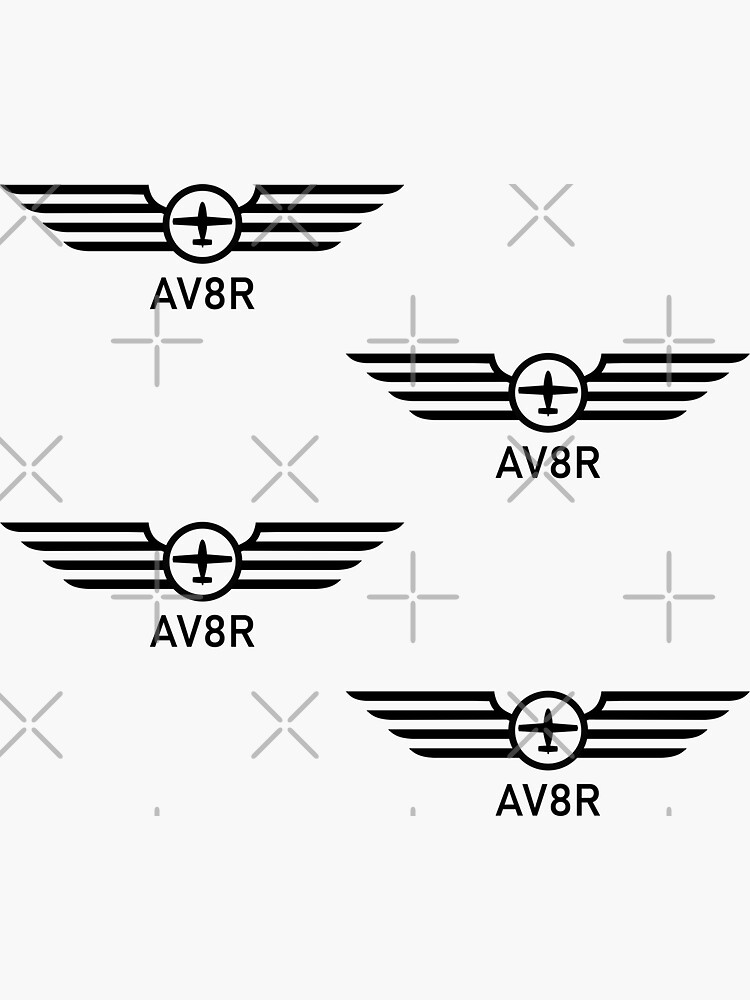 "AV8R Wings Sticker Pack" Sticker for Sale by VFRZone | Redbubble