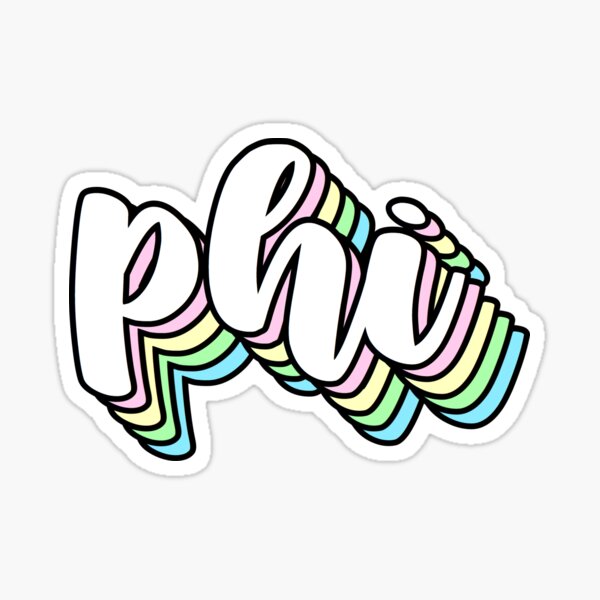 "phi rainbow stack" Sticker by emilyawell | Redbubble