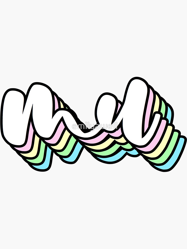 "mu rainbow stack" Sticker by emilyawell | Redbubble