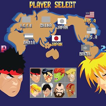 "Street Fighter Character Select Minimalism" Poster for Sale by ...
