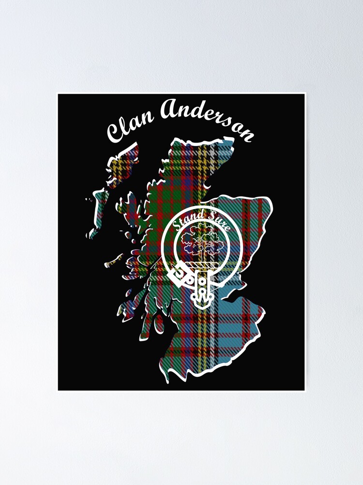 "Clan Anderson Scotland Map Crest" Poster for Sale by ljrigby | Redbubble