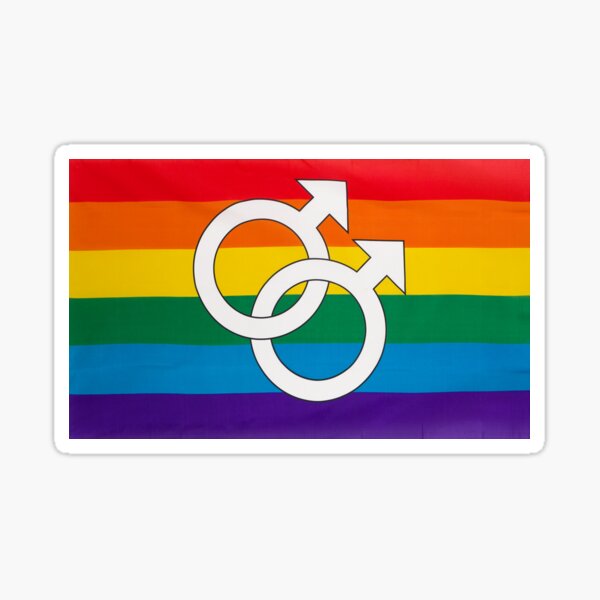 "GAY LGBT FLAG" Sticker by Bkarts27 | Redbubble