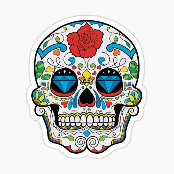 "Diamond Calavera" Sticker for Sale by Art-Man | Redbubble