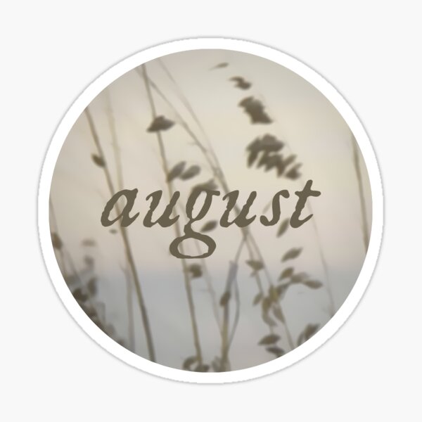 "August folklore" Sticker for Sale by crownyart | Redbubble