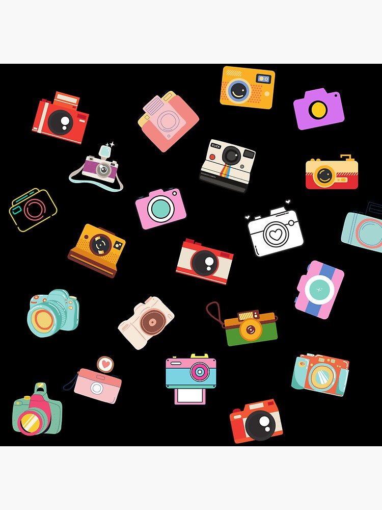"quirky vintage camera design print" Sticker for Sale by hailstormb ...