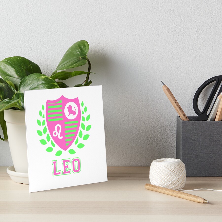 "Leo-preppy zodiac sign-pink and green astrology-star sign-moon sign ...