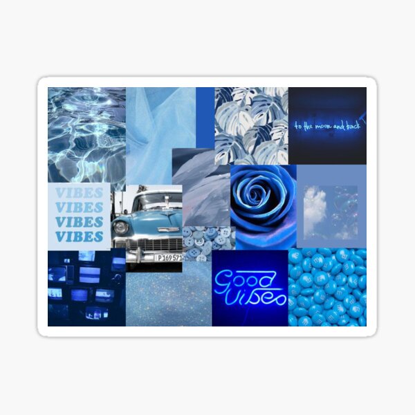 "Blue Collage " Sticker for Sale by OGStickers924 | Redbubble