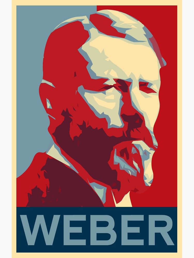 "Max Weber poster" Sticker by SozioNiko | Redbubble