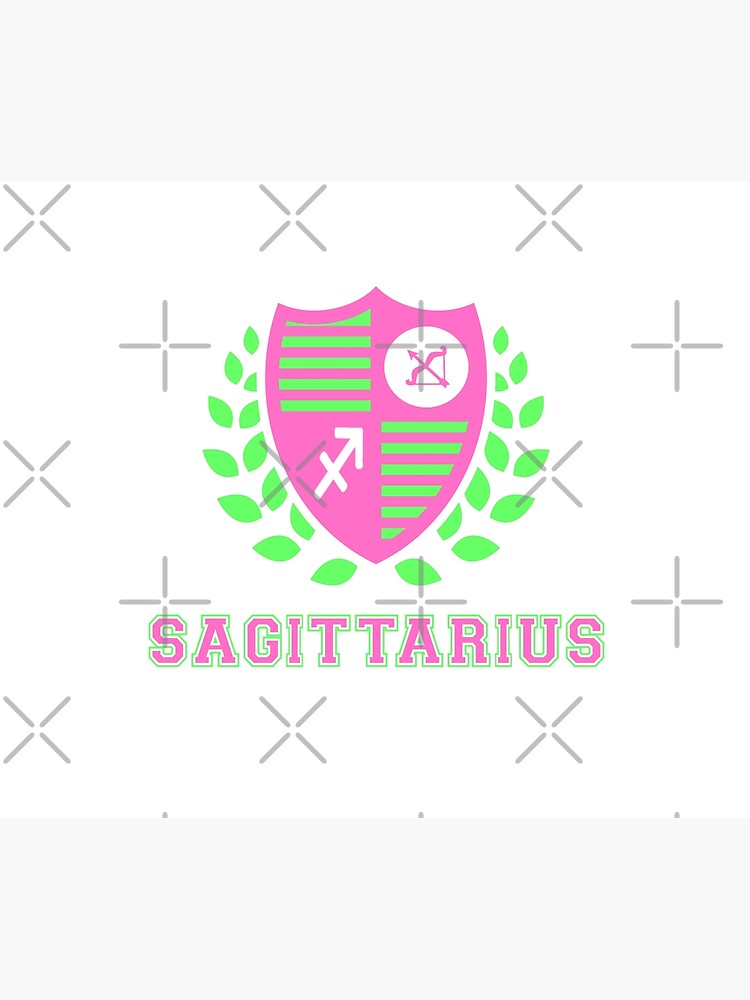 "Sagittarius-preppy zodiac sign-pink and green astrology-star sign-moon ...