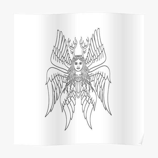 "Seraph or Seraphim a Six-Winged Fiery Angel with Six Wings and Deer ...