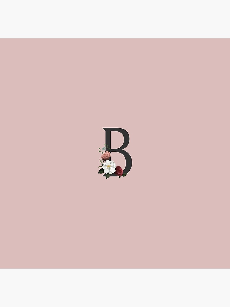 "Black On Pink Monogram Letter B | Floral Alphabet" Poster for Sale by ...