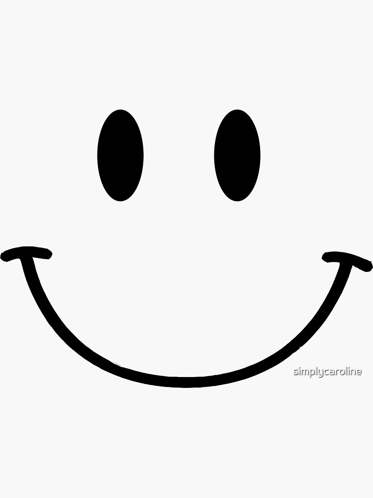 "Classic Smiley Face" Sticker for Sale by simplycaroline | Redbubble