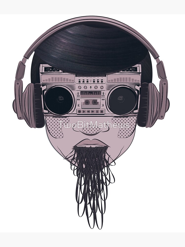 "Boombox Head" Art Print by TwoBitMathews | Redbubble