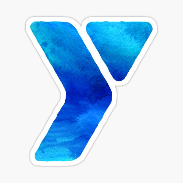 "Ymca Logo Blue Watercolor Christian God" Sticker for Sale by ...