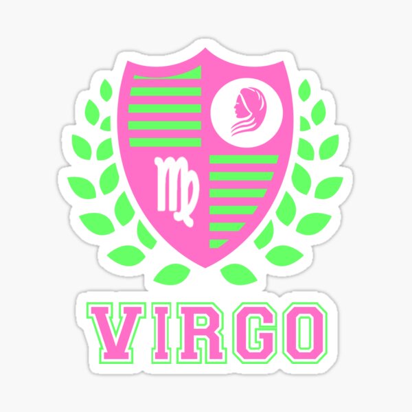 "Virgo-preppy zodiac sign-pink and green astrology-star sign-moon sign ...